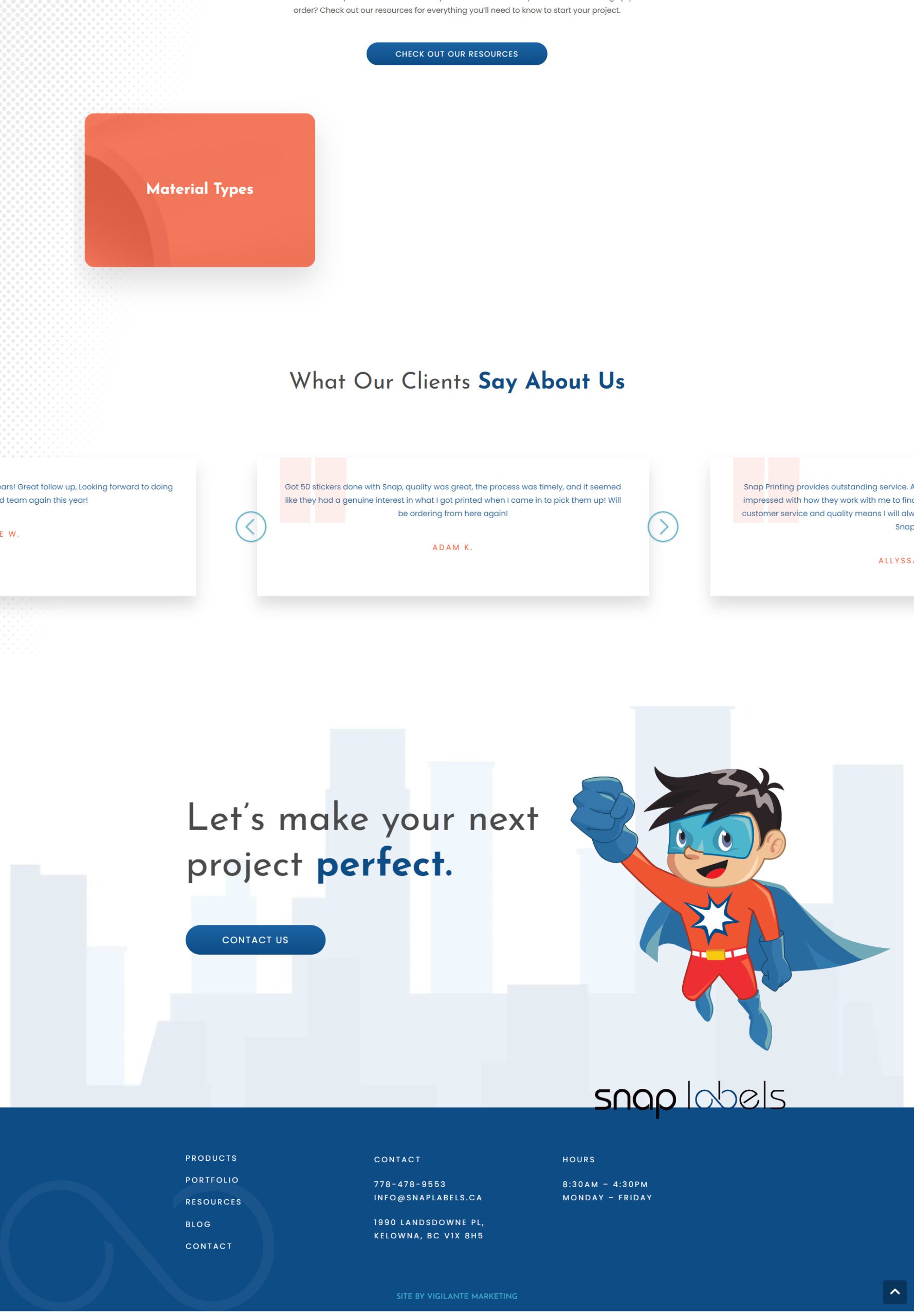 Snap Labels | Portfolio | Vigilante Marketing